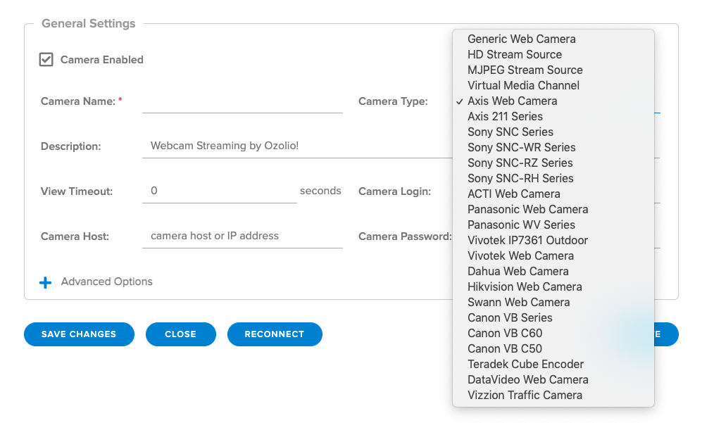 Supported formats, protocols and cameras – Ozolio Help Center